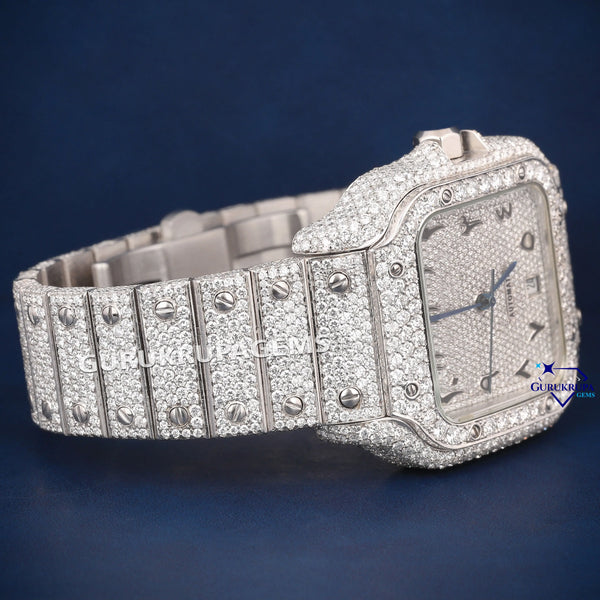 Arabic Dial Passed Tester Diamond Watch in Full White Look – Gurukrupa-Gems